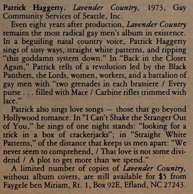 Who was Patrick Haggerty? Tributes pour in as Lavender Country musician ...