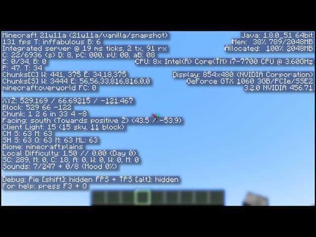 Minecraft player creates a detailed guide for F3 debug screen