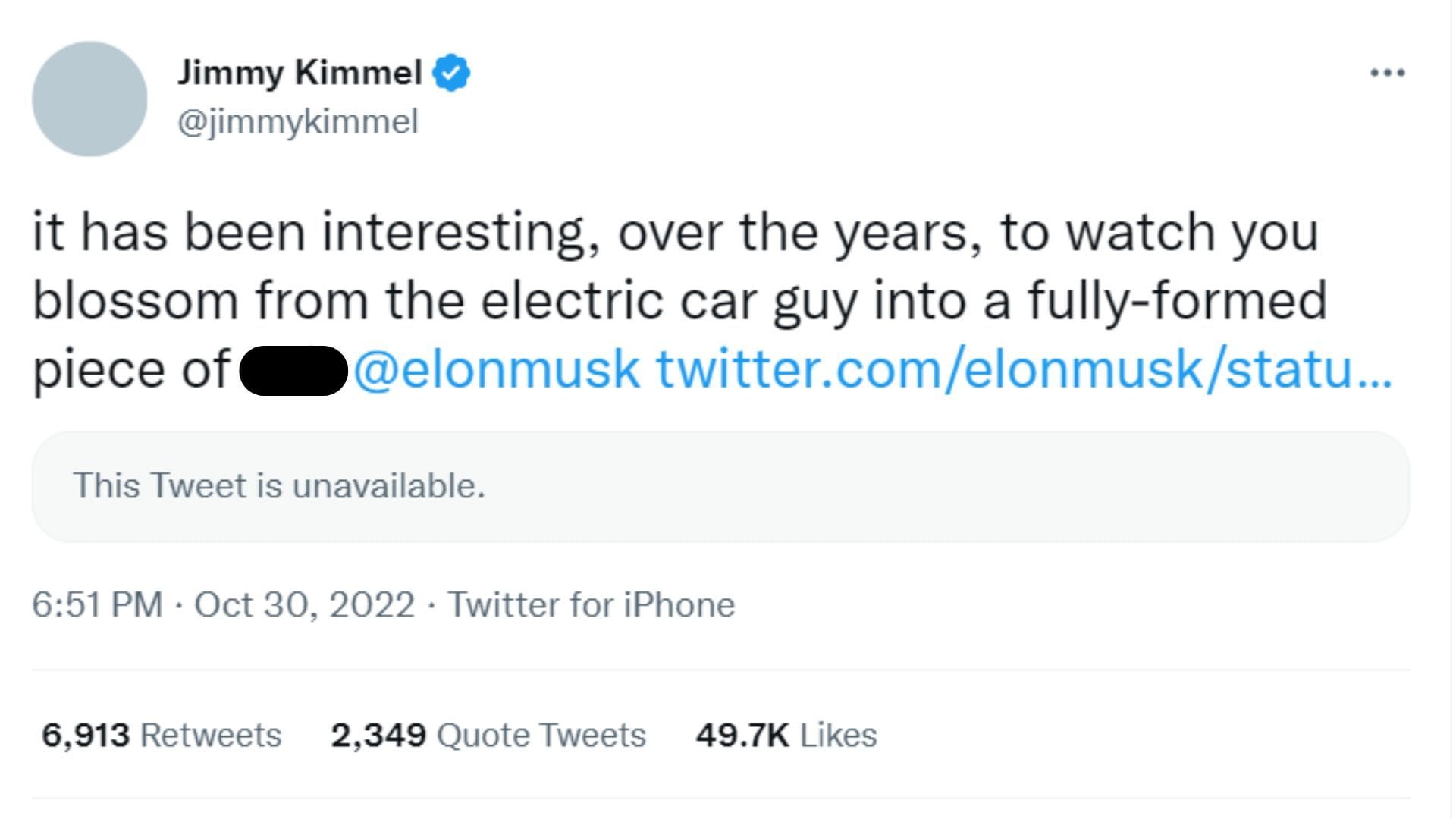 What did Jimmy Kimmel tweet about Elon Musk? Twitter drama explained as ...