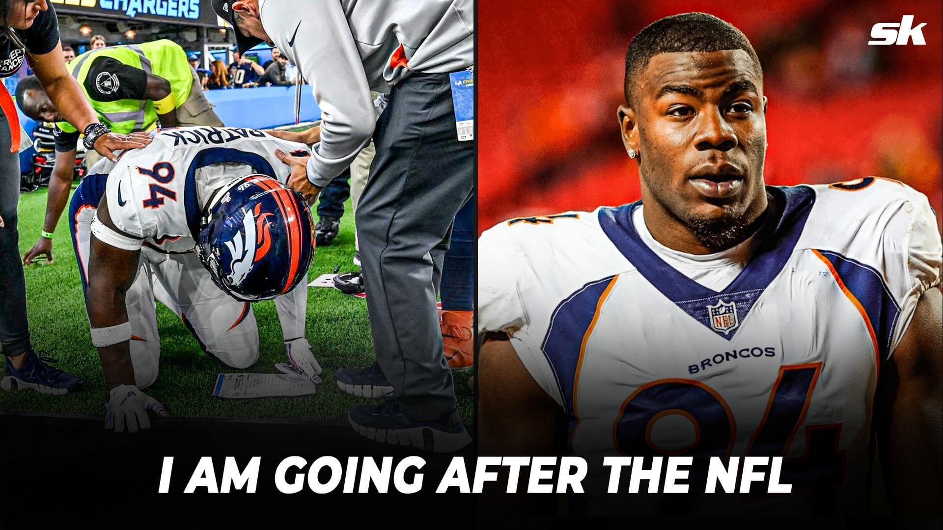 Why is Broncos' Aaron Patrick suing the NFL & the Los Angeles Chargers?