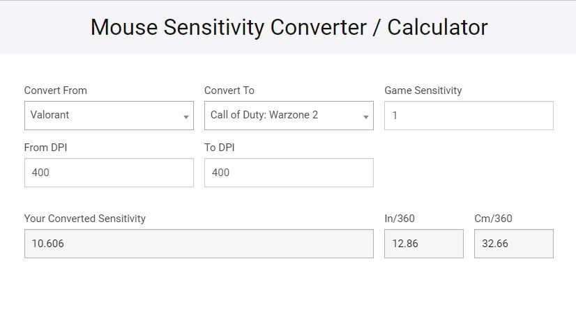 How to convert Valorant sensitivity to Warzone 2