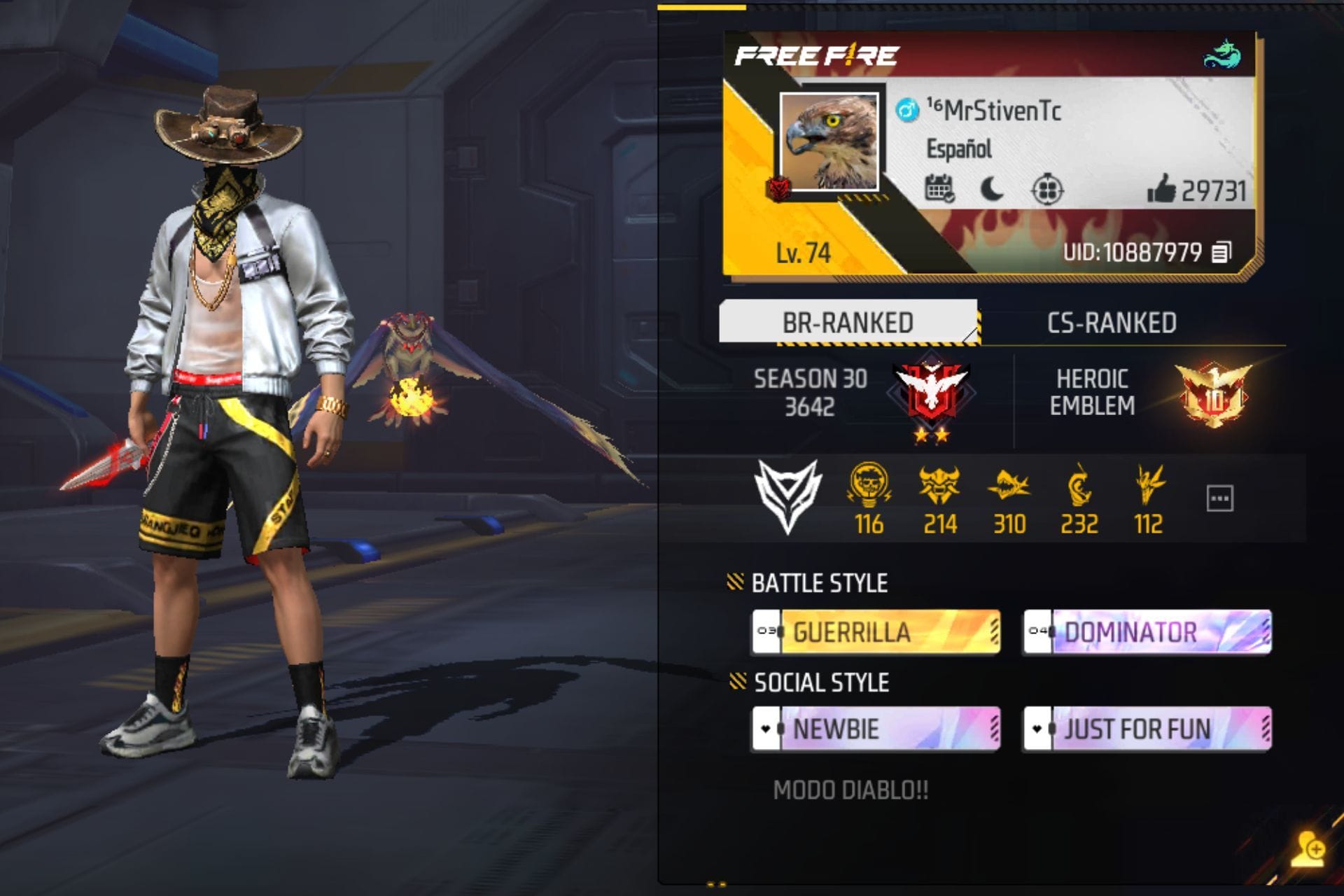 MrStiven Tc’s Free Fire ID, stats, rank, YouTube earnings, and more in November 2022