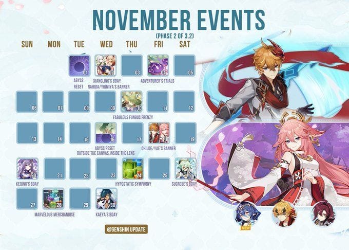 Genshin Impact 3.3 livestream date and banner schedule leaks