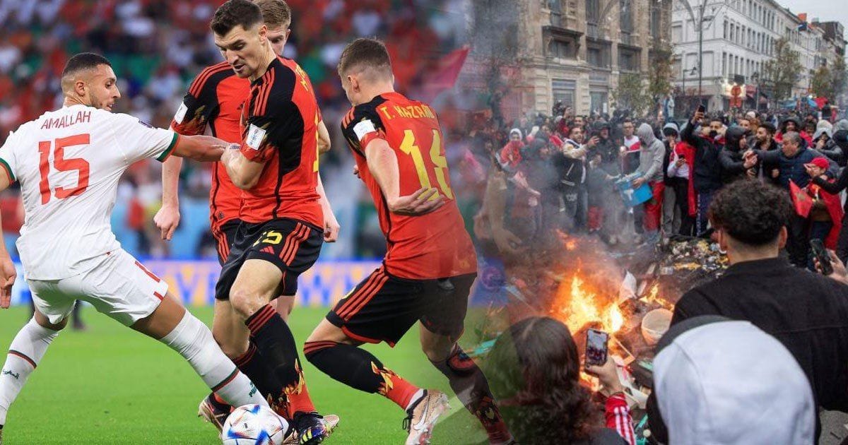 FIFA World Cup 2022: Belgium fans flip cars and set fires during riots ...
