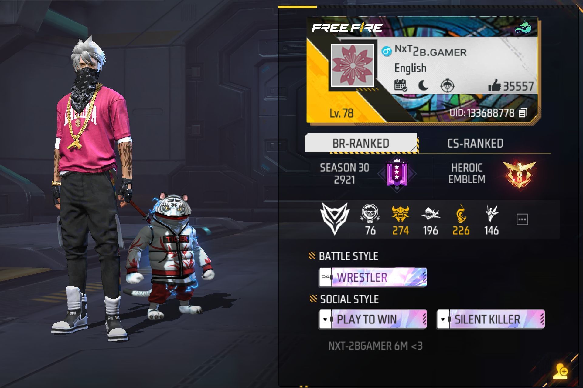 What is 2B Gamer's Free Fire ID? Stats, rank, K/D ratio, monthly income ...