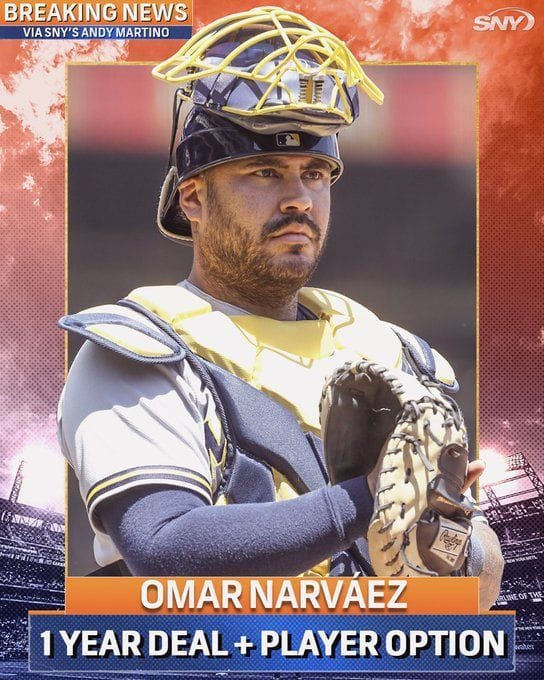 Omar Narvaez Mets: Omar Narvaez Mets signing: Former All-Star's ...