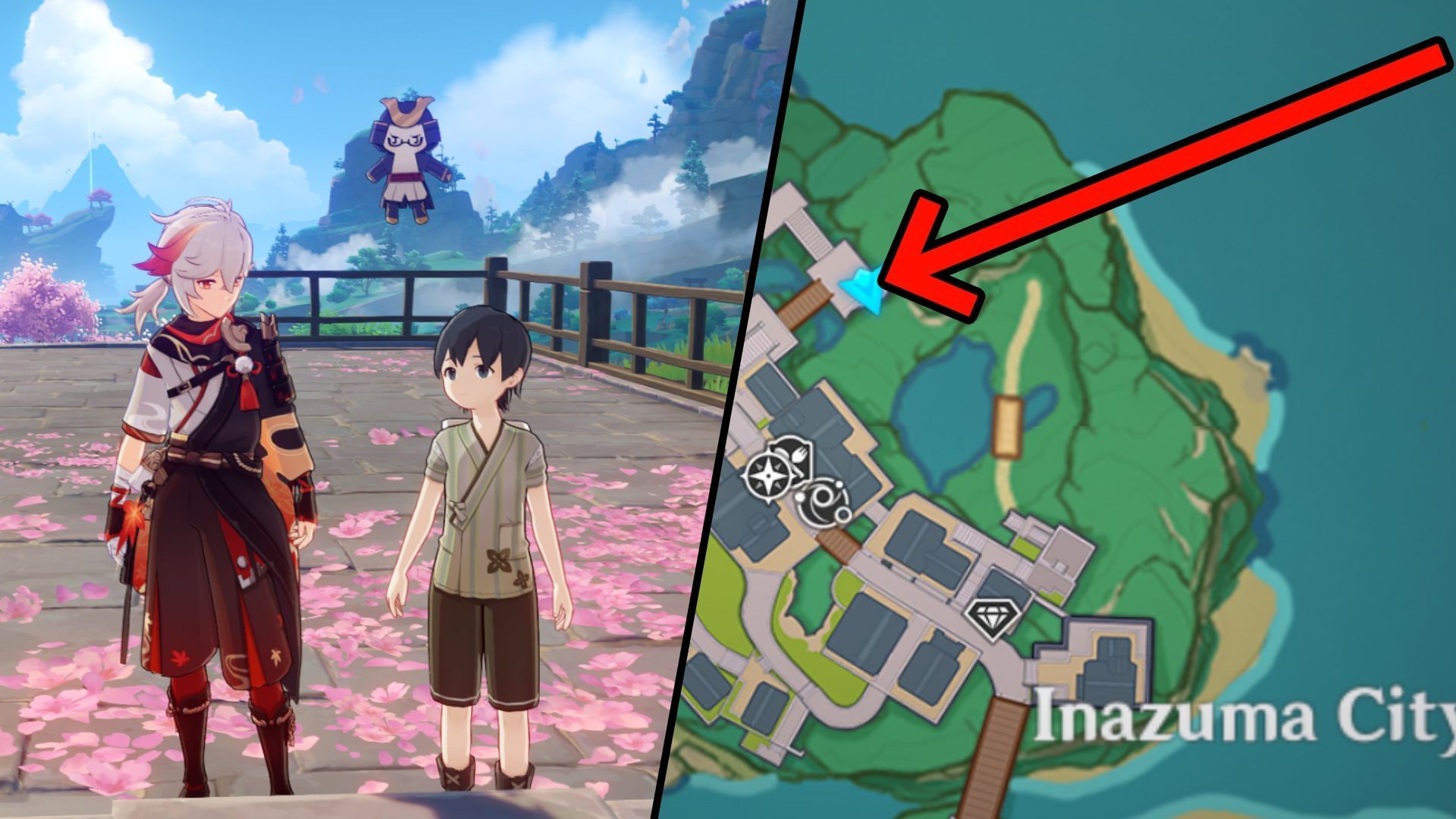 All Genshin Impact Onikabuto locations for Itto: Ascension Materials and resources