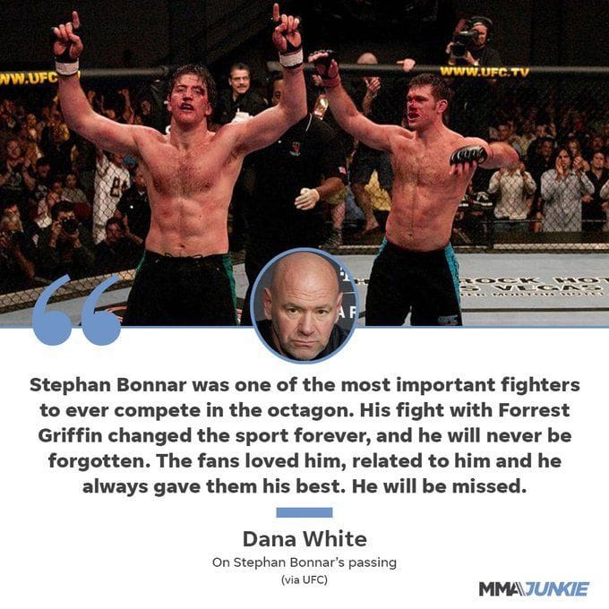 MMA fighters and fans react to the passing of UFC Veteran Stephan Bonnar