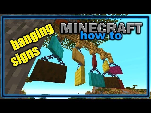 How to craft and use hanging signs in Minecraft 1.20 update