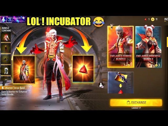 New Incubator starts in Free Fire MAX, featuring Enflamed Terror, and ...