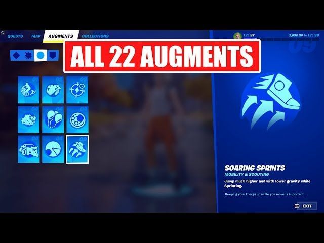 How to unlock all augments in Fortnite Chapter 4 Season 1