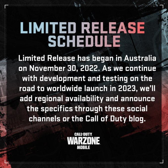 COD Warzone Mobile Limited Release: Country and date revealed