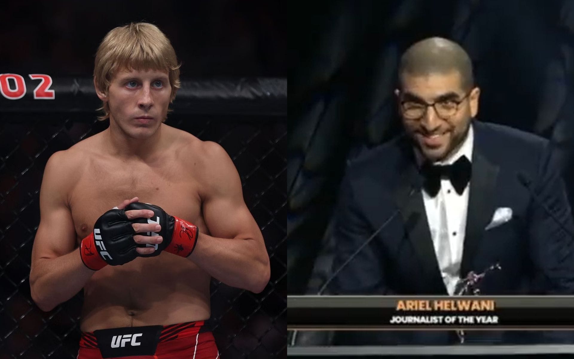 WATCH: Ariel Helwani takes jab at Paddy Pimblett while receiving Best ...
