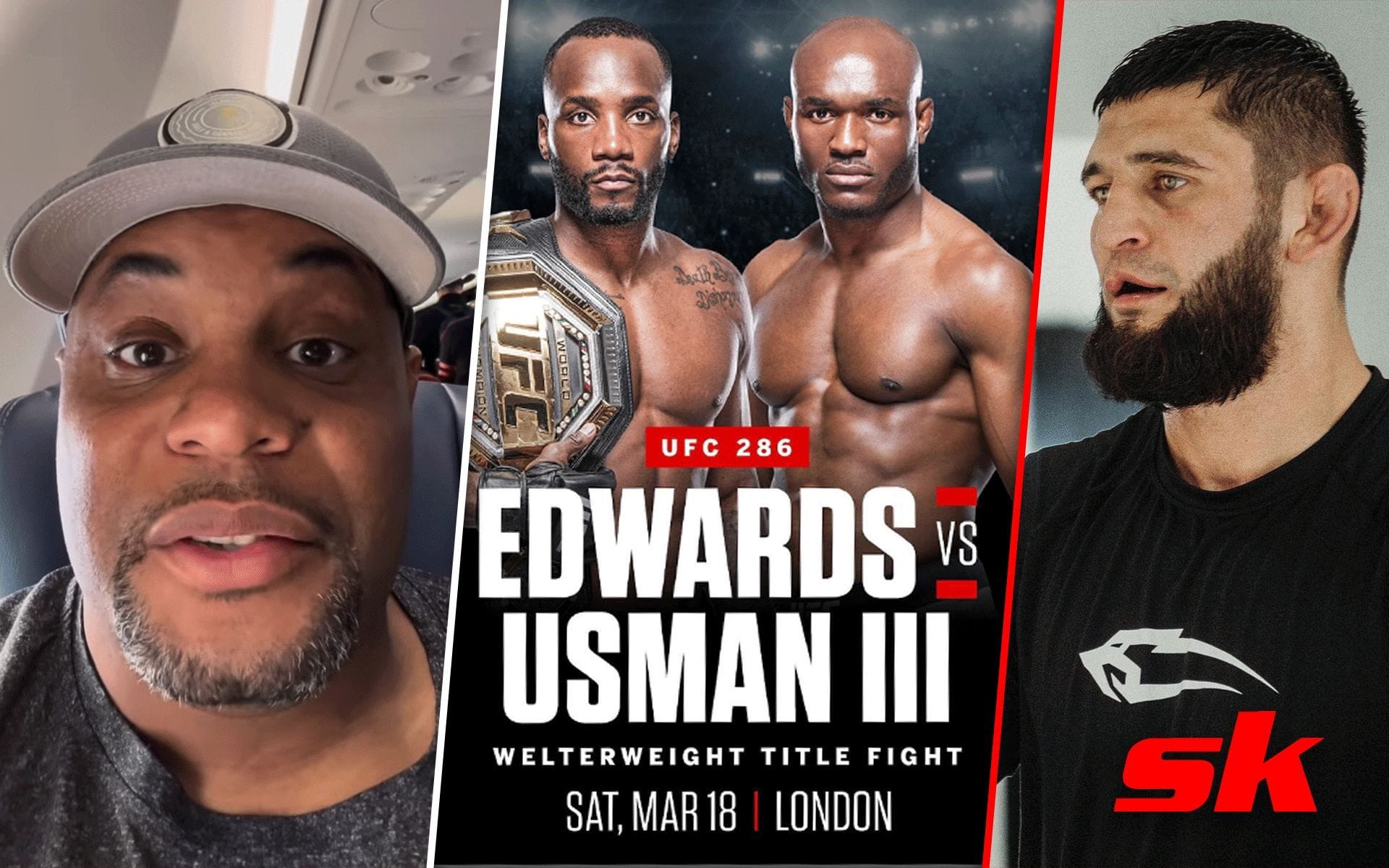 Kamaru Usman vs. Leon Edwards trilogy "concerning" for Khamzat Chimaev ...