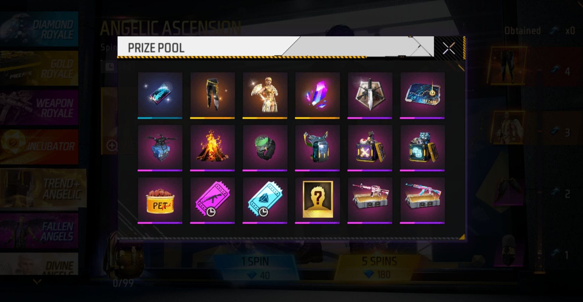 Free Fire Golden Angelic Ascension event: How to get Valiant Havenking ...