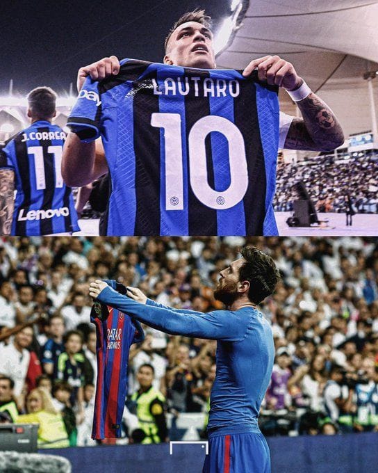 Lautaro Martinez copies Lionel Messi's celebration after scoring in the ...
