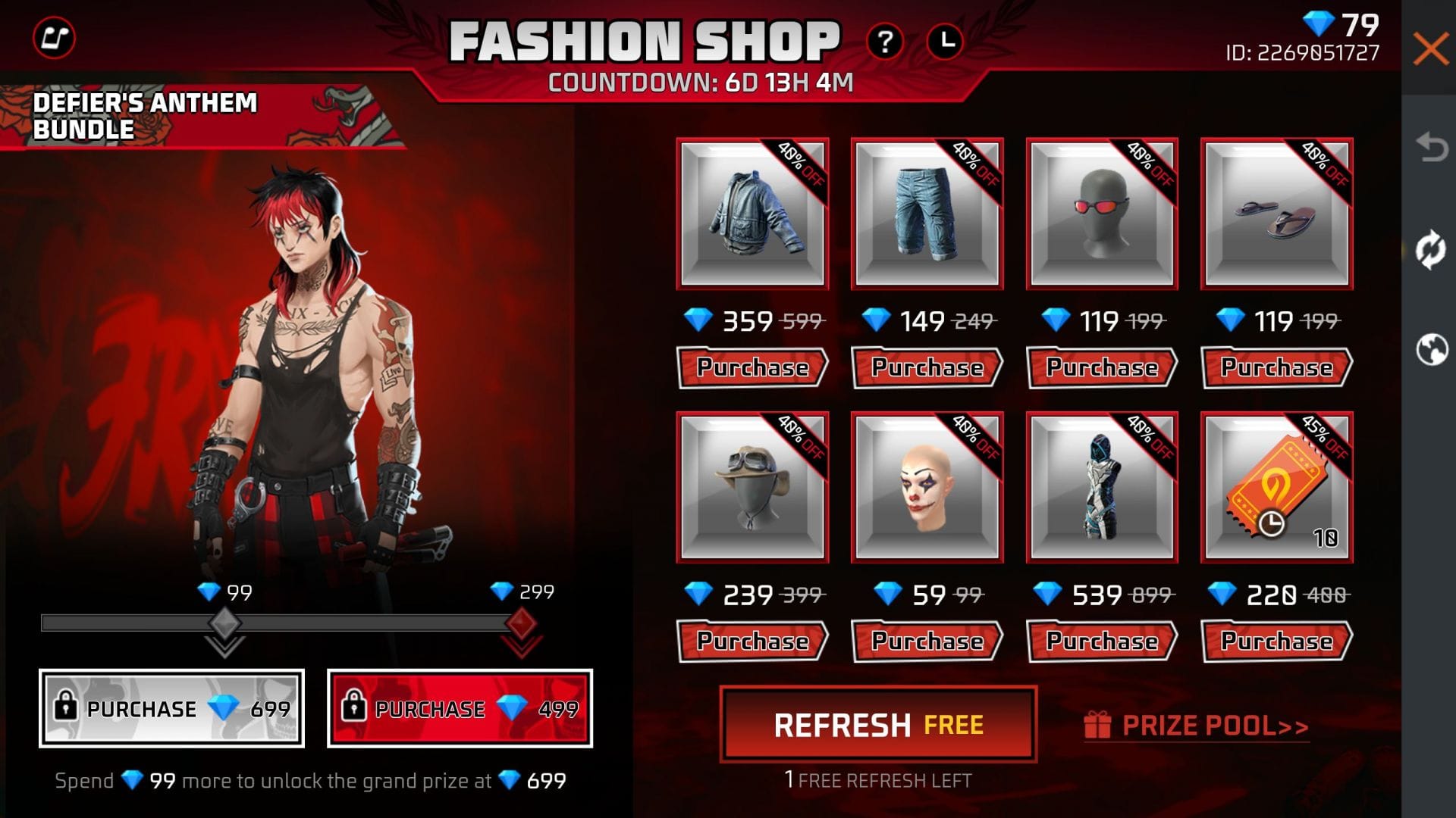 How to get Defier's Anthem Bundle from Free Fire MAX Fashion Shop