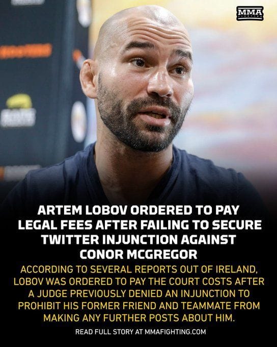 Artem Lobov has to pay Conor McGregor's massive legal bills after ...