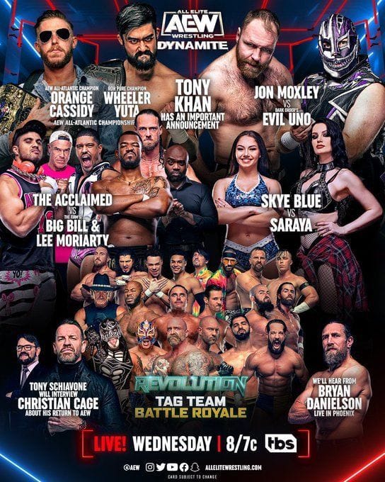 AEW Dynamite: channel & match card: What channel is AEW Dynamite on ...