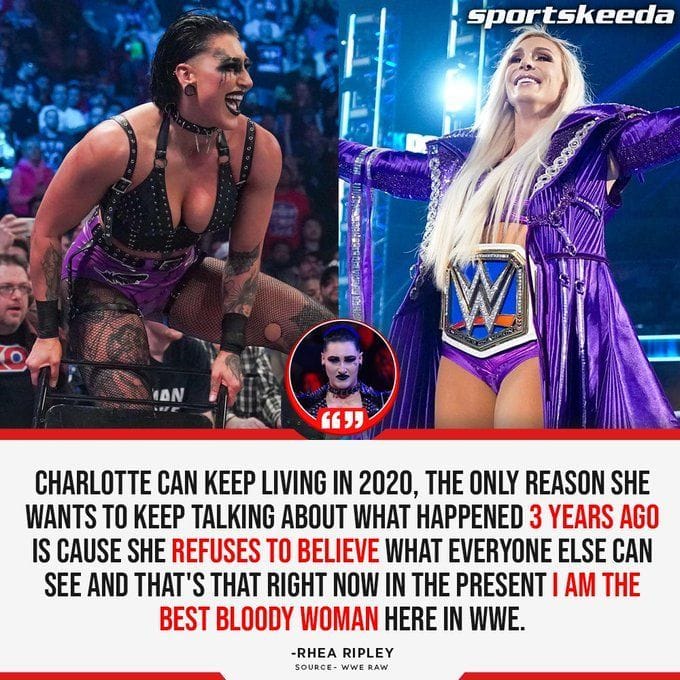 Rhea Ripley tweets a four-word message ahead of segment with Charlotte Flair on WWE SmackDown