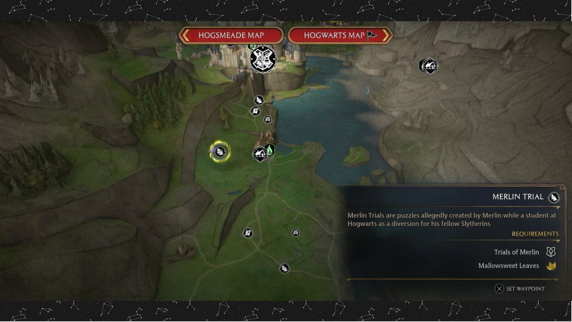 How to solve all Merlin Trials in South Hogwarts region?