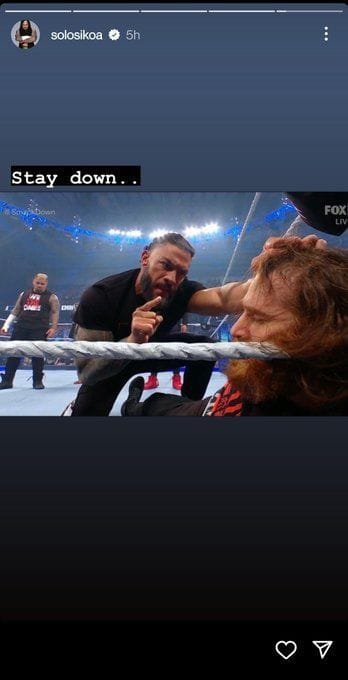 Solo Sikoa sends a two-word message to Sami Zayn after attacking Roman Reigns on WWE SmackDown