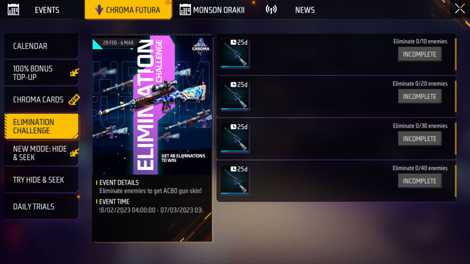 How to get free permanent AC80 Rave Skater in Free Fire MAX