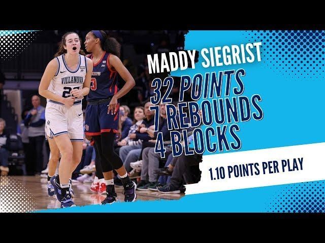 Maddy Siegrist stats for Villanova: How her unique abilities have helped her create records