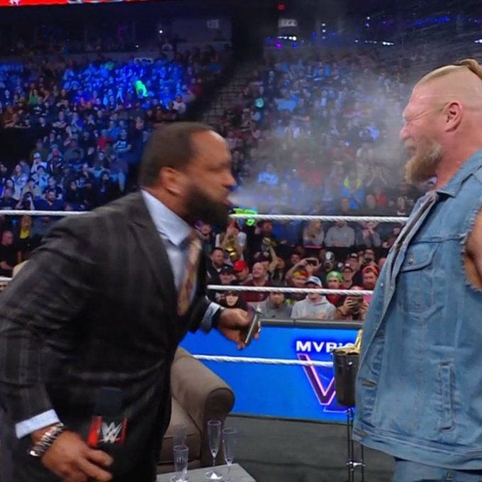 How tall are WWE stars Brock Lesnar and Omos? Real heights revealed ...