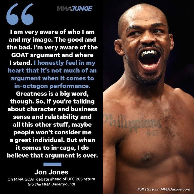 Jon Jones is fighting for "something bigger" than reclaiming the top ...