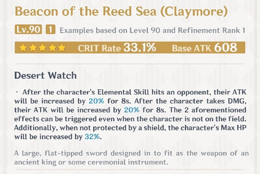 Genshin Impact 3.5 weapons: Beacon of the Reed Sea & Mailed Flower ...