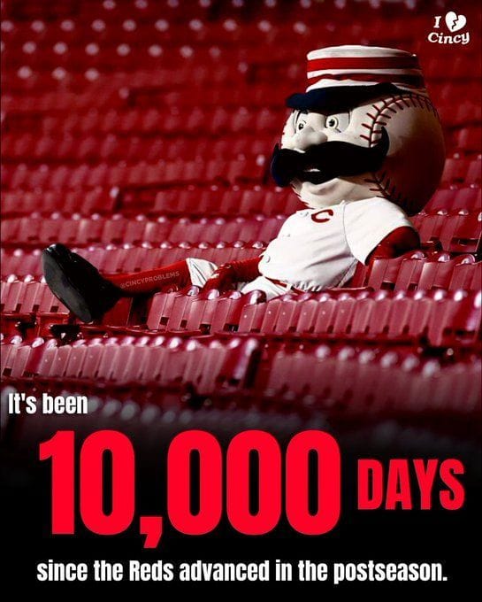 Cincinnati Reds fans disheartened as team hits 10,000-day milestone ...