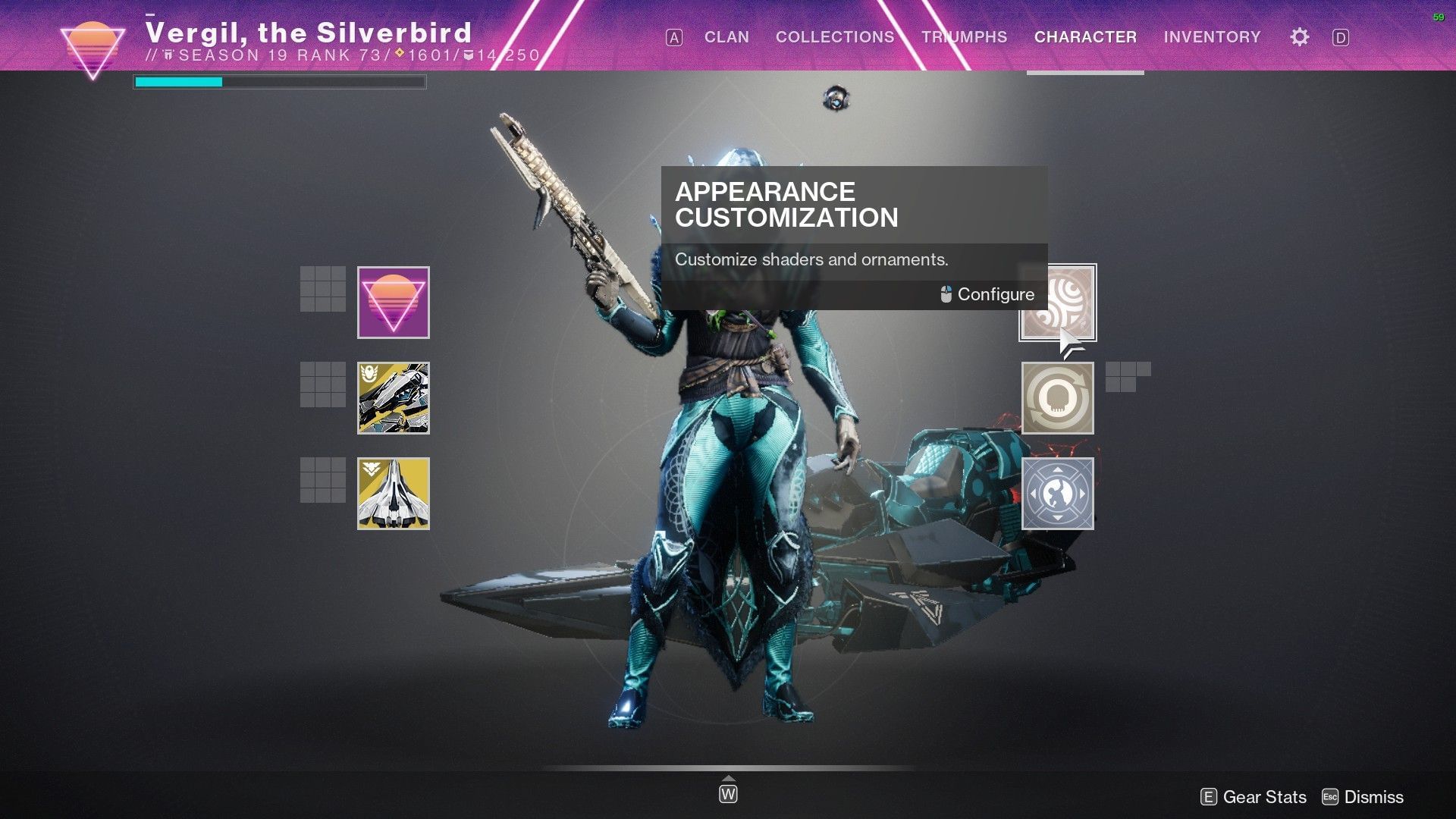 How to change armor appearance in Destiny 2?