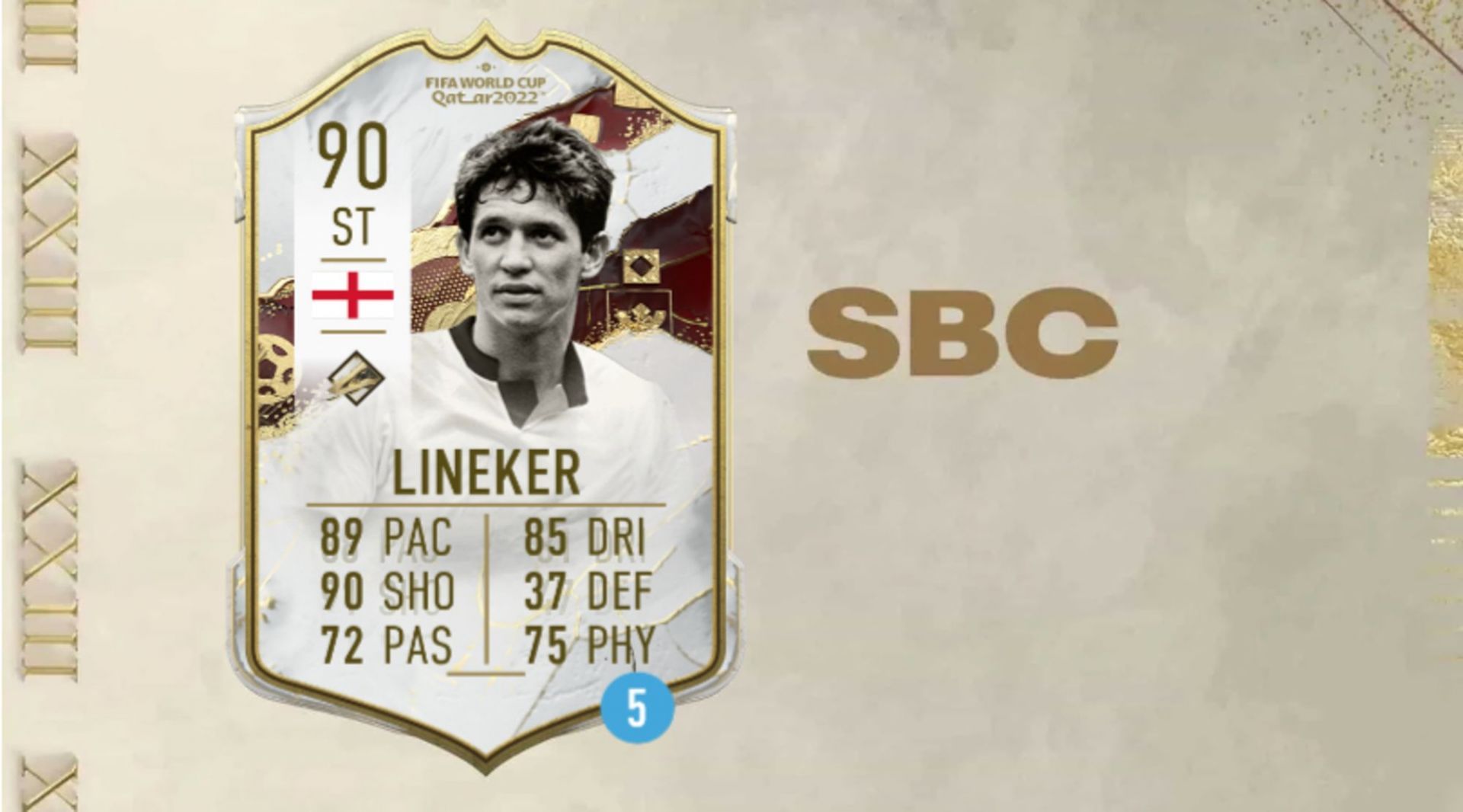 Gary Lineker World Cup Icon SBC: FIFA 23 Gary Lineker World Cup Icon ...