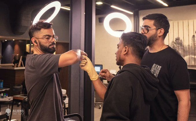 [In Pictures] RCB star Virat Kohli gets a new tattoo ahead of IPL 2023