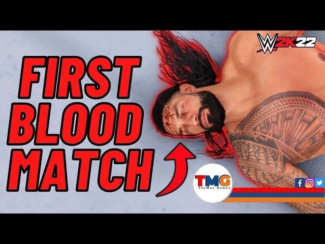 How to create a First Blood match in WWE 2K23?