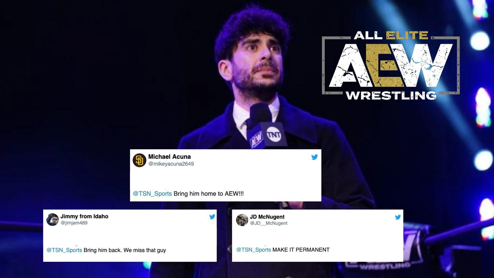 "Bring him back", "MAKE IT PERMANENT" - Twitter reacts to Tony Khan announcing departed AEW star ...