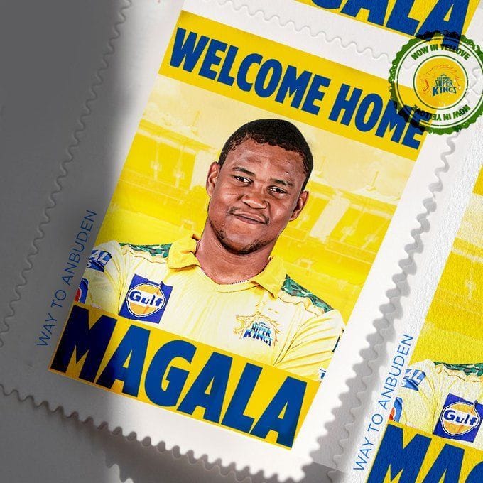 Sisanda Magala replaces Kyle Jamieson in CSK squad for IPL 2023