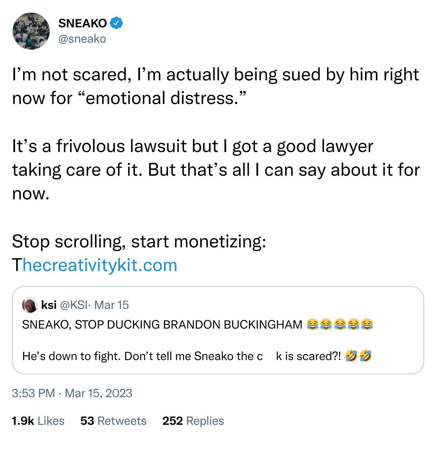 "Don’t tell me Sneako the c*ck is scared" - KSI calls out Sneako for ...