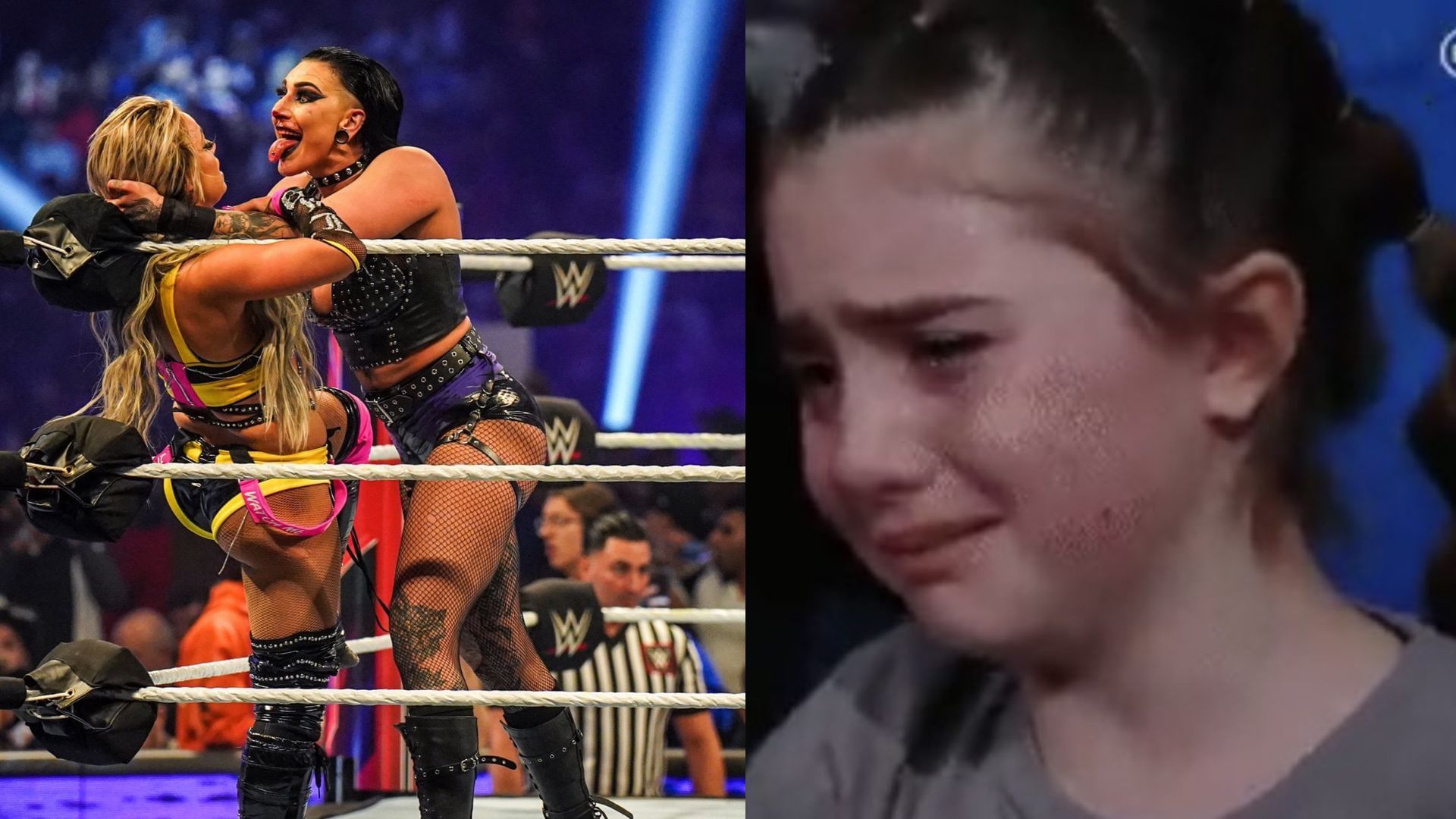 "Holy c**p a little girl was crying! D*mn Rhea" - Twitter reacts to ...