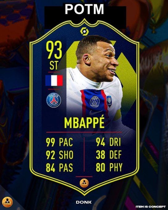 FIFA 23 leaks reveal Kylian Mbappe as Ligue 1 February POTM winner