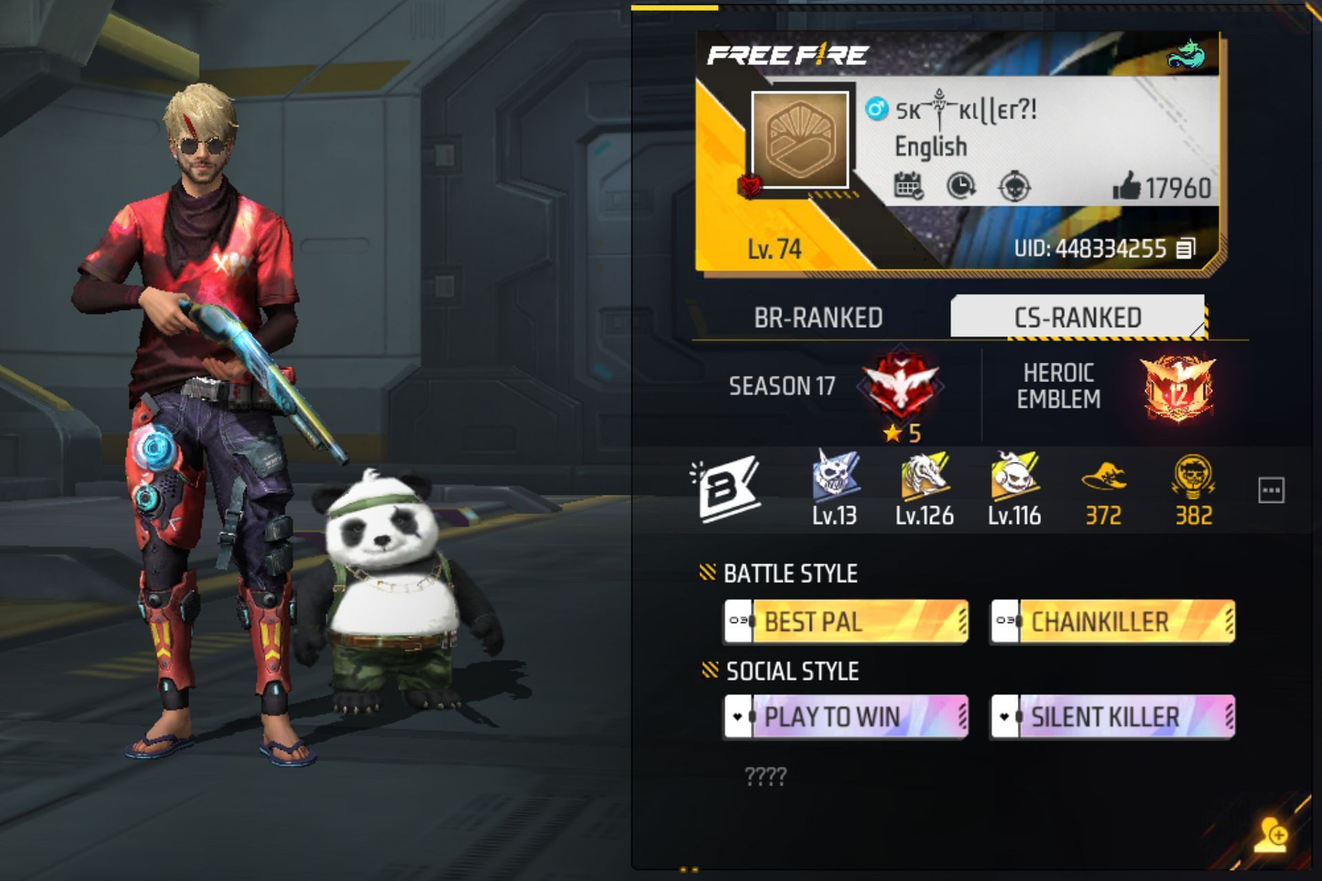 Pyare Gaming’s Free Fire MAX ID, stats, K/D ratio, monthly income, and more