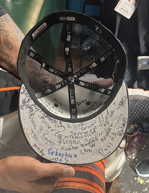 Sergio Romo autographed hat: Why did Sergio Romo wear a special hat in ...