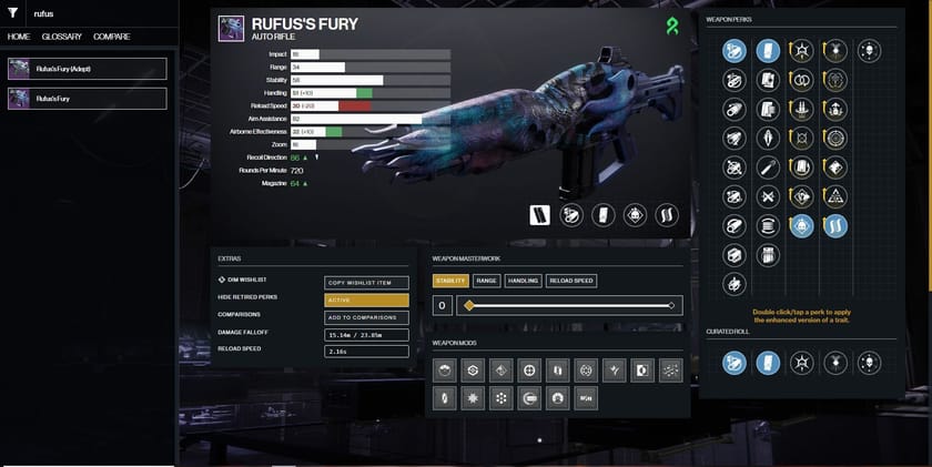 Rufus's Fury god roll guide for Destiny 2 PvP and PvE (2023)