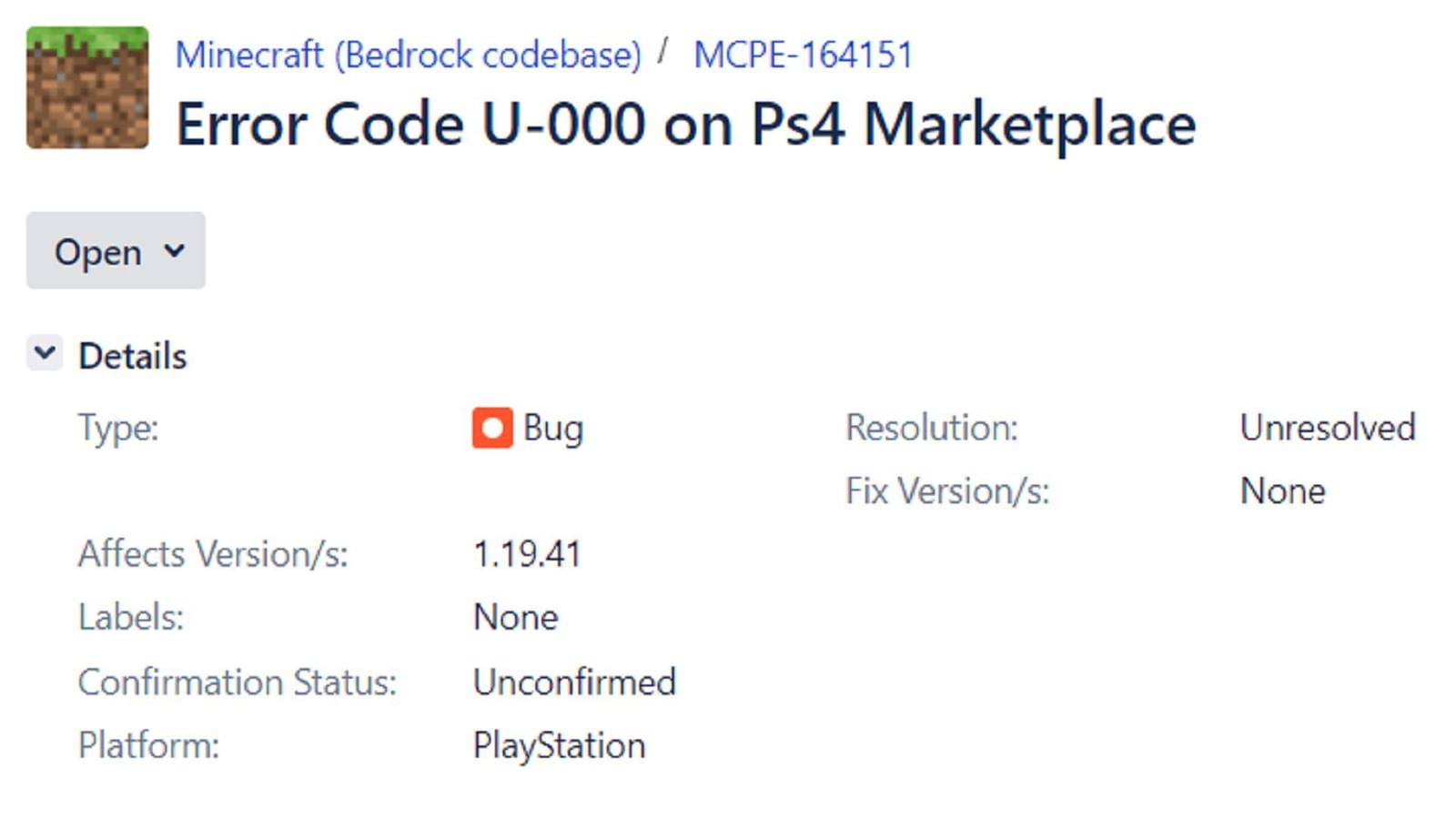 How to fix Minecraft error code U-000