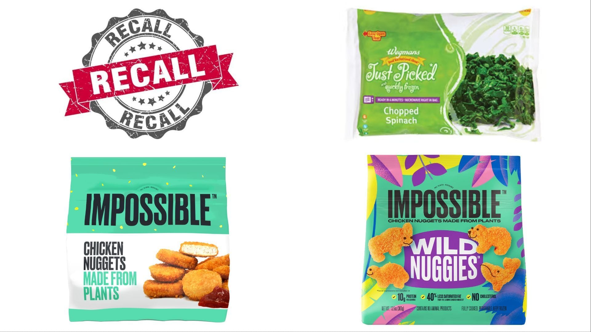 Wegmans frozen spinach and Impossible chicken nuggets recall: reason ...