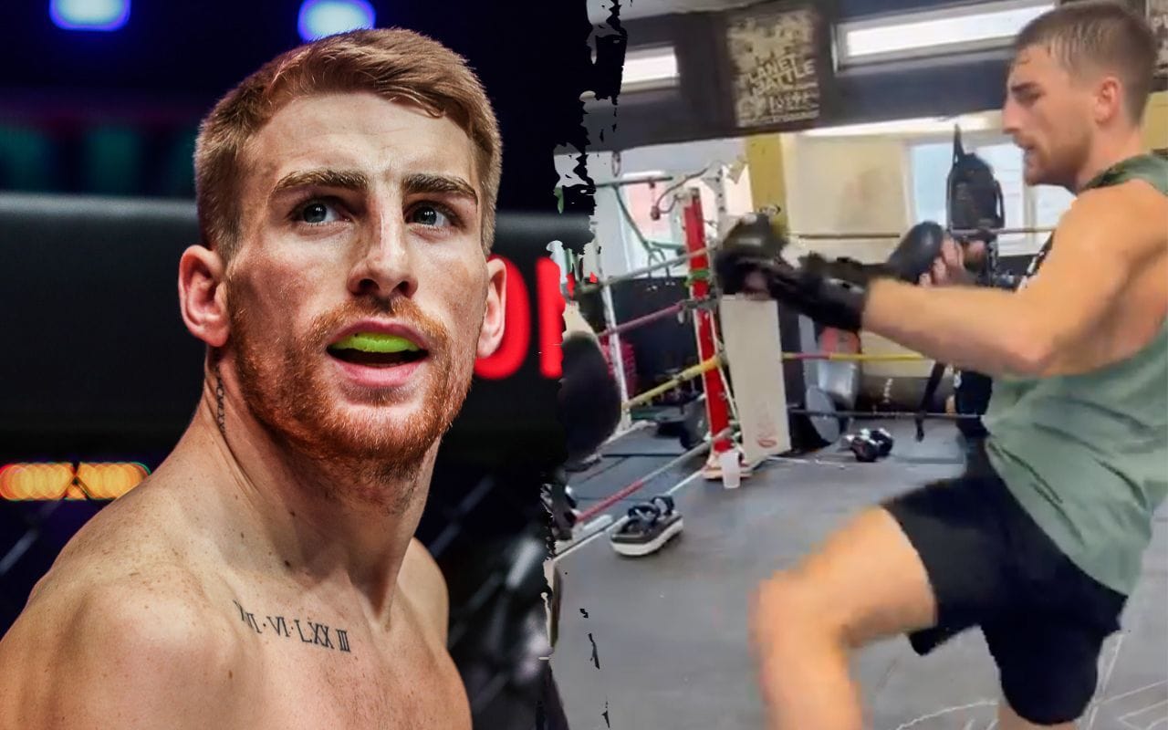 Jonathan Haggerty hard at work in the gym to prepare for world title ...