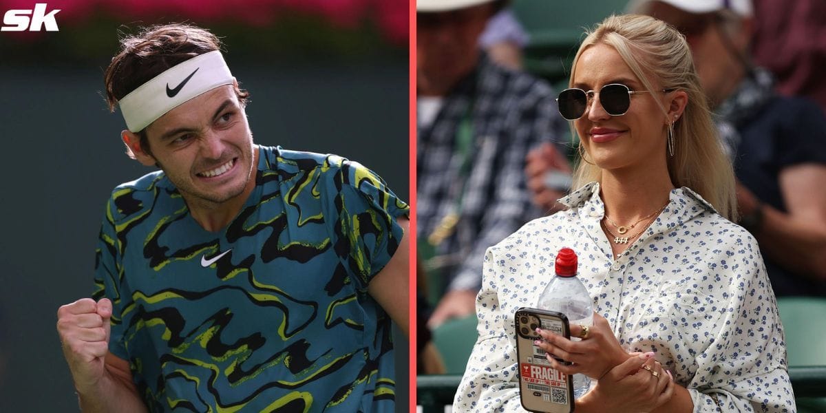 Taylor Fritz's girlfriend Morgan Riddle celebrates as defending ...