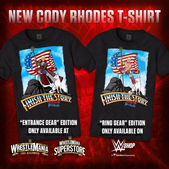 Cody Rhodes reveals a "special" WrestleMania merchandise for WWE fans