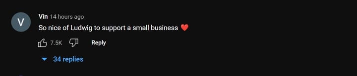 "So nice of Ludwig to support a small business" - Fans react as Ludwig ...